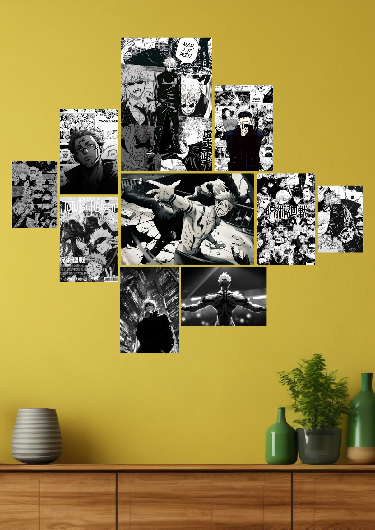The Jujutsu Kaisen Manga Noir Collage Set poster – postermine