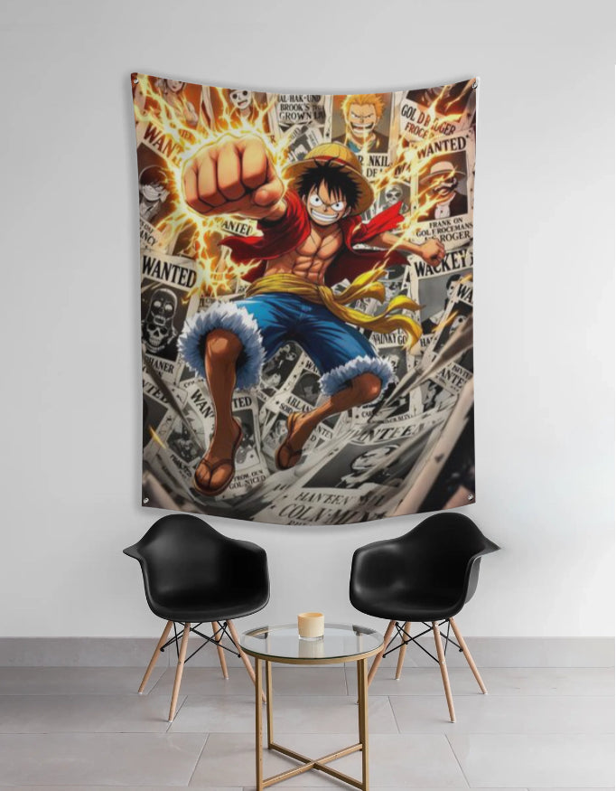 Luffy One Piece Premium Wall Flag (Tapestry) – postermine